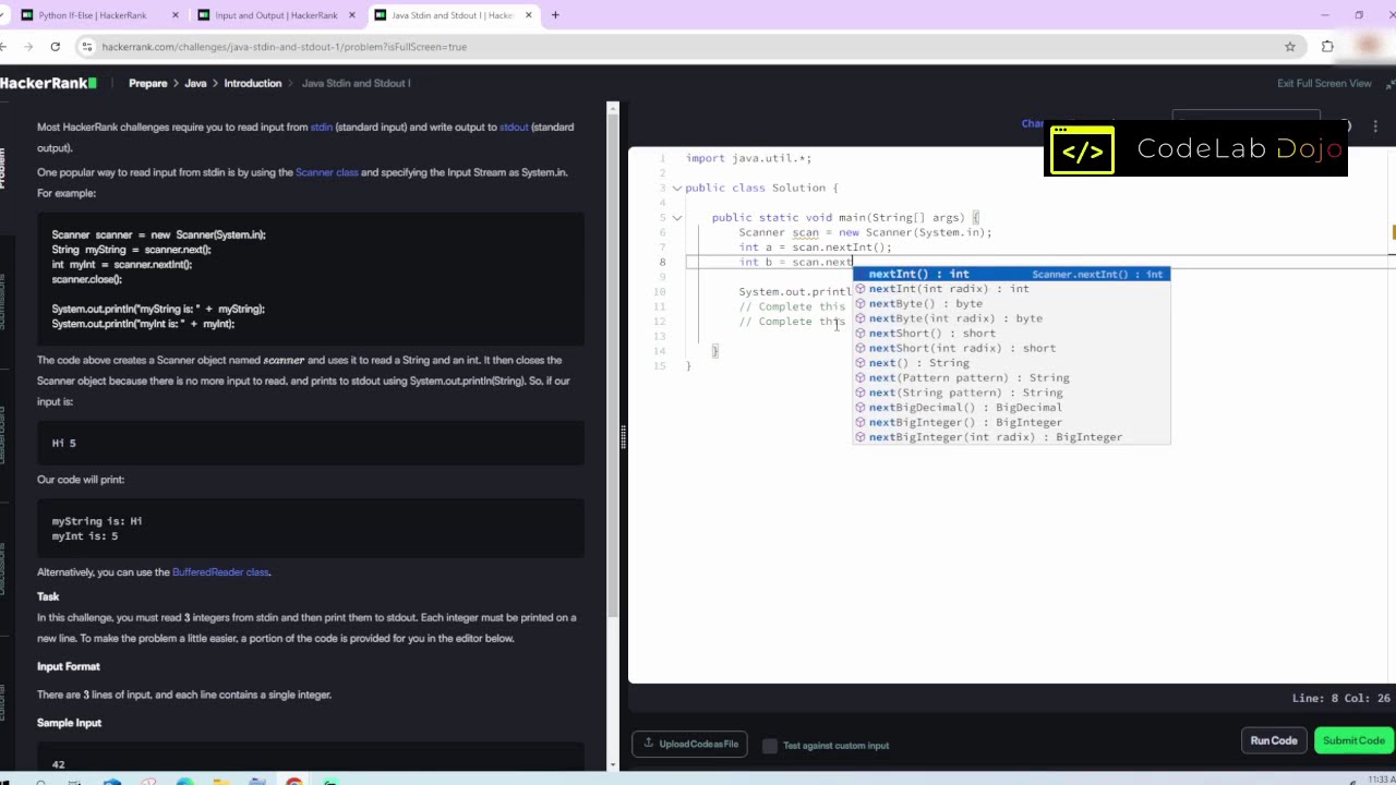 HackerRank - Java Stdin and Stdout I Problem Series 7 license Explained
