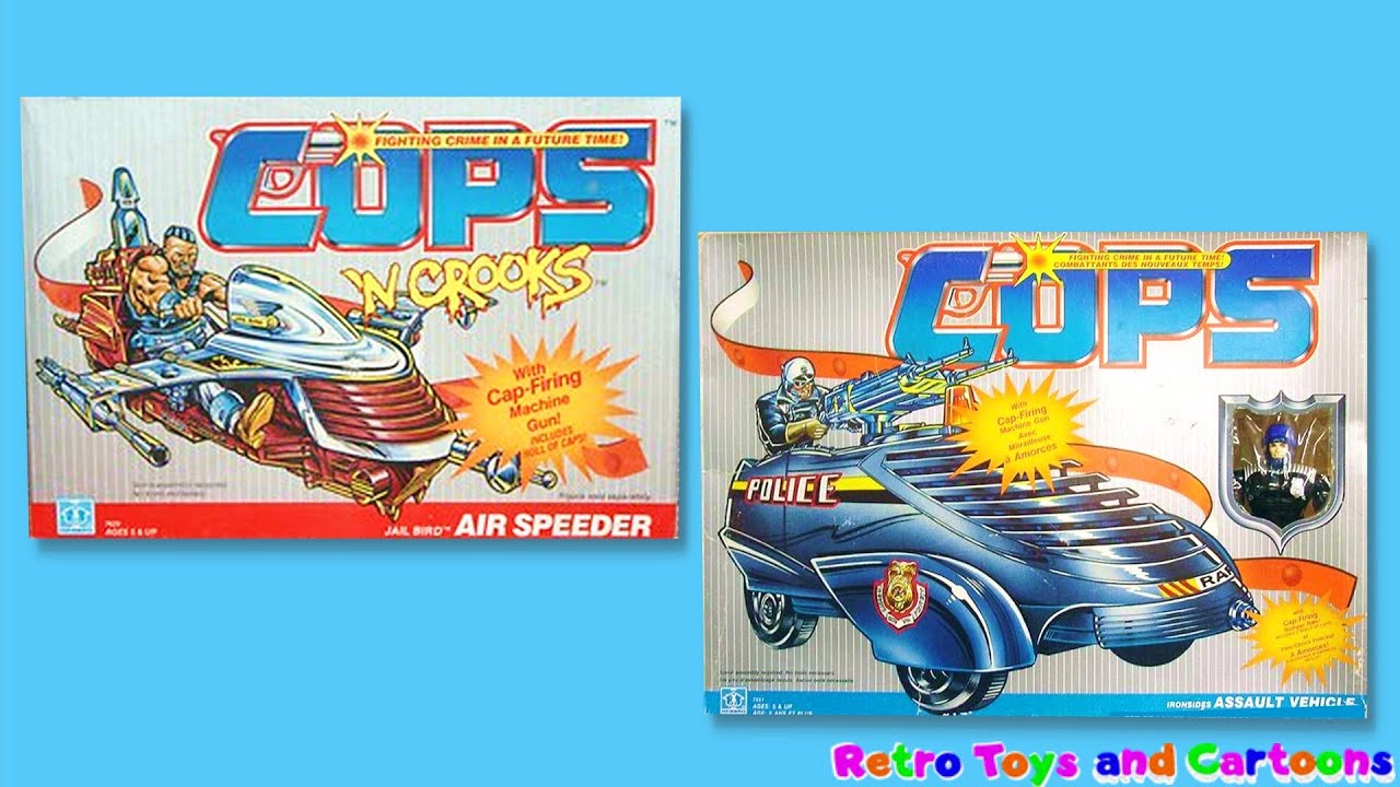 COPS Jail Bird Air Speeder Ironsides Assault Vehicle Commercial Retro Toys and Cartoons