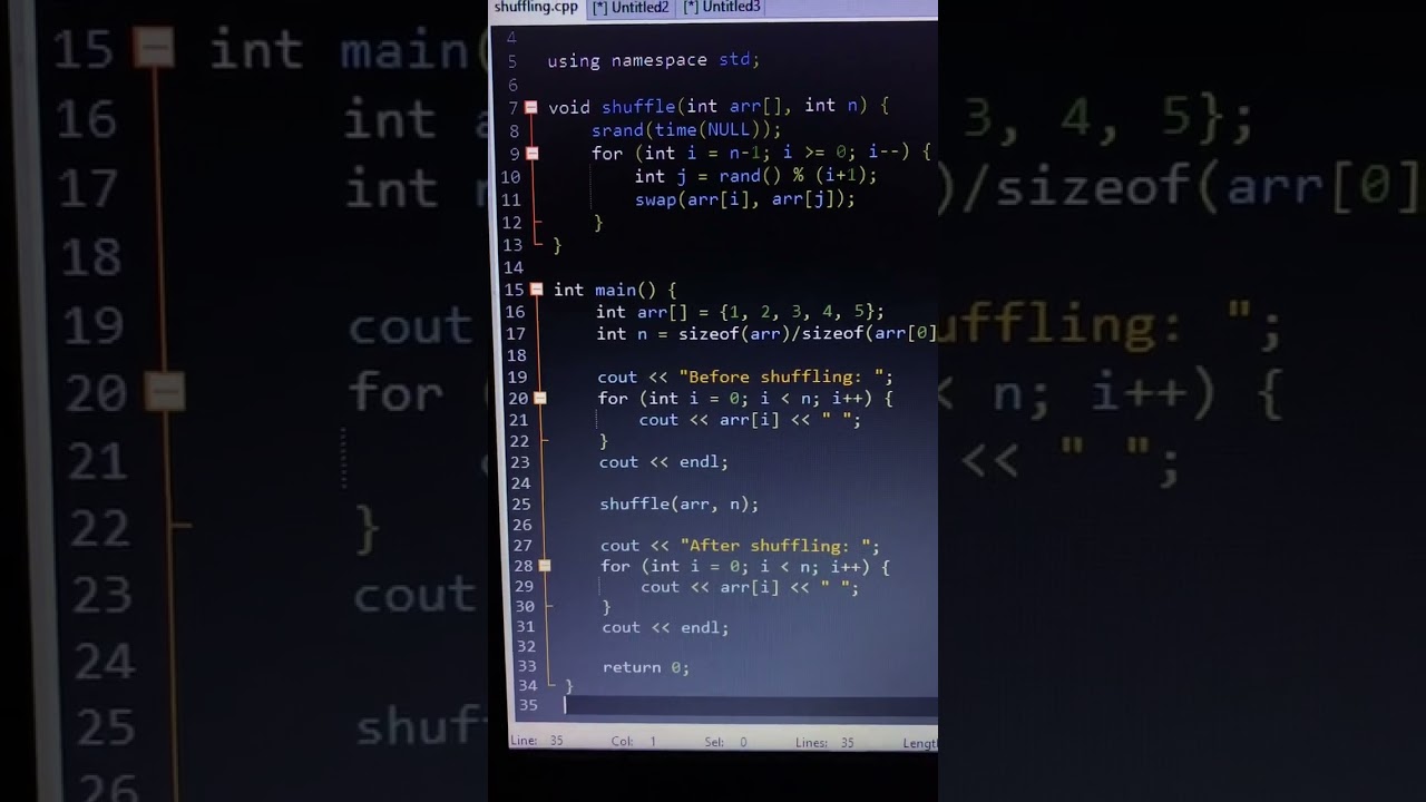 num shuffle c++#coders #coderstokyo #codemasters #codingninja #codelife #codinglife #code #coders