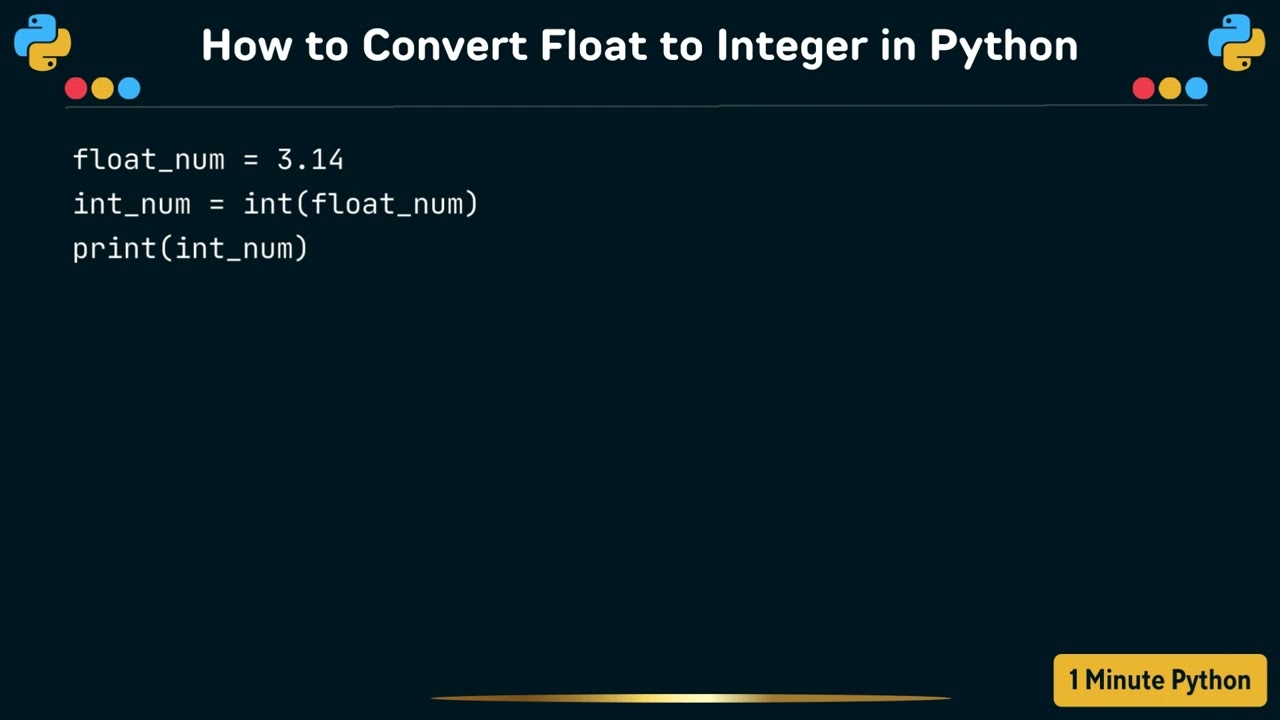 How to Convert Float to Integer in Python