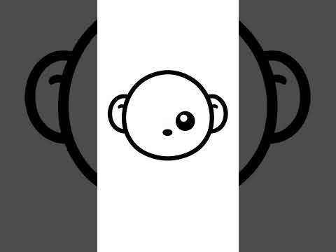 How to Draw a Cute Monkey Face 🐵 Easy Guide