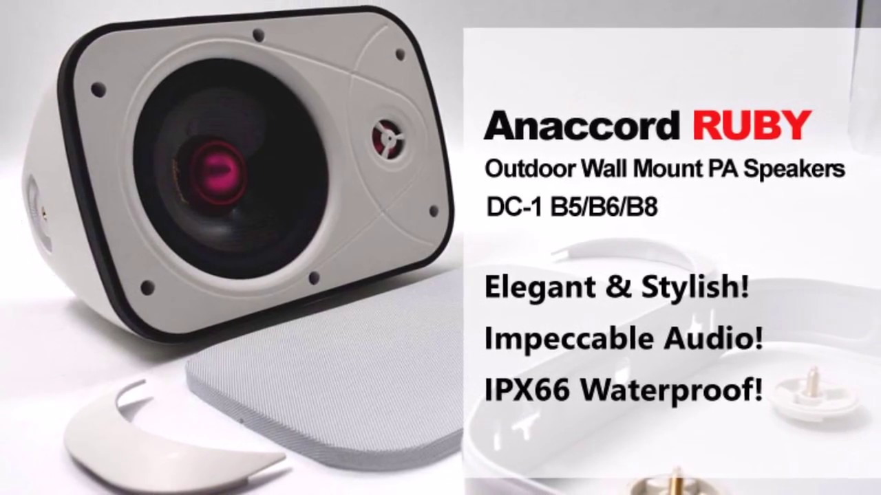 Ruby DC 1  IPX66 Waterproof Outdoor Wall Mount Speakers
