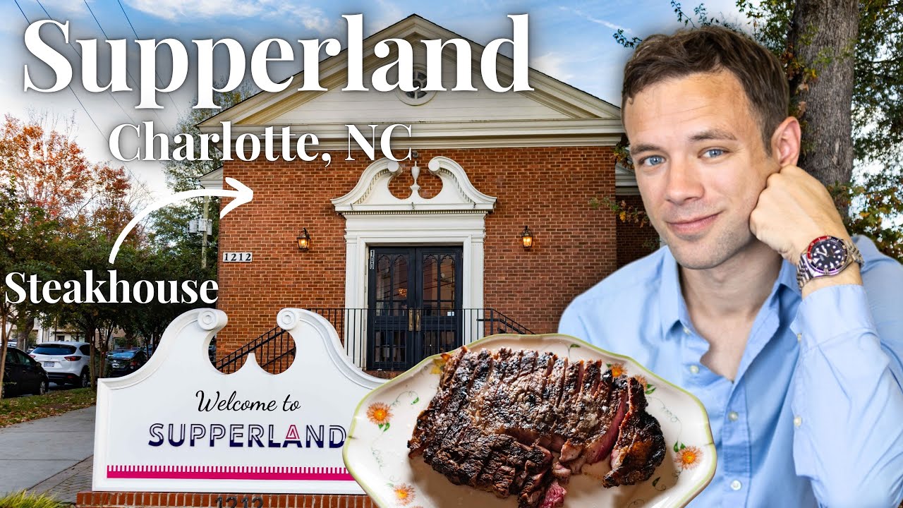 Eating at Supperland. A Steakhouse in a Former Church. Charlotte, North Carolina Food Crawl