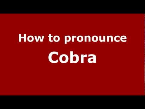 How to Pronounce Cobra - PronounceNames.com