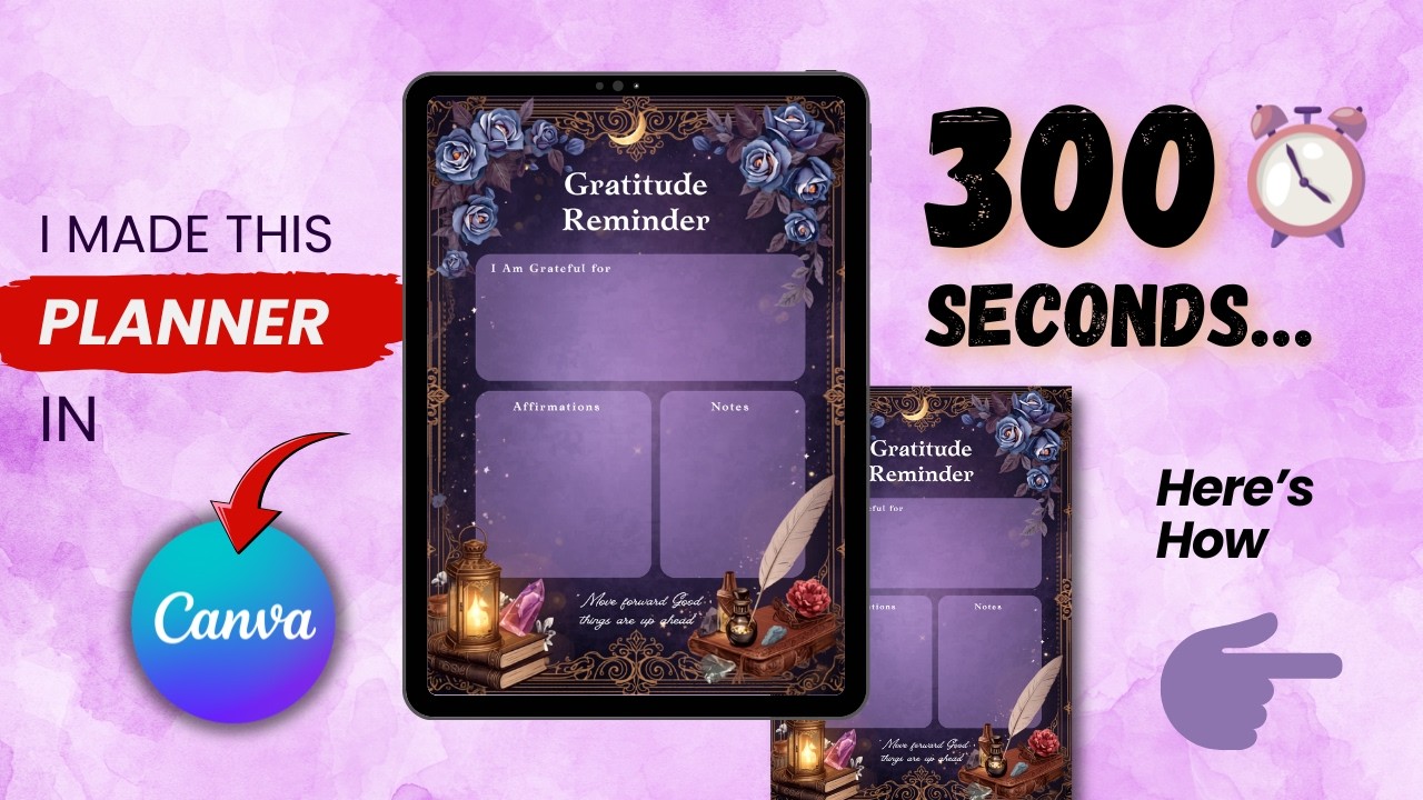 I Made This Planner in 300 Seconds… Here’s How | Make a Planner Fast in Canva