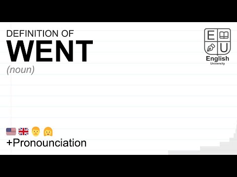 WENT meaning, definition & pronunciation | What is WENT? | How to say WENT