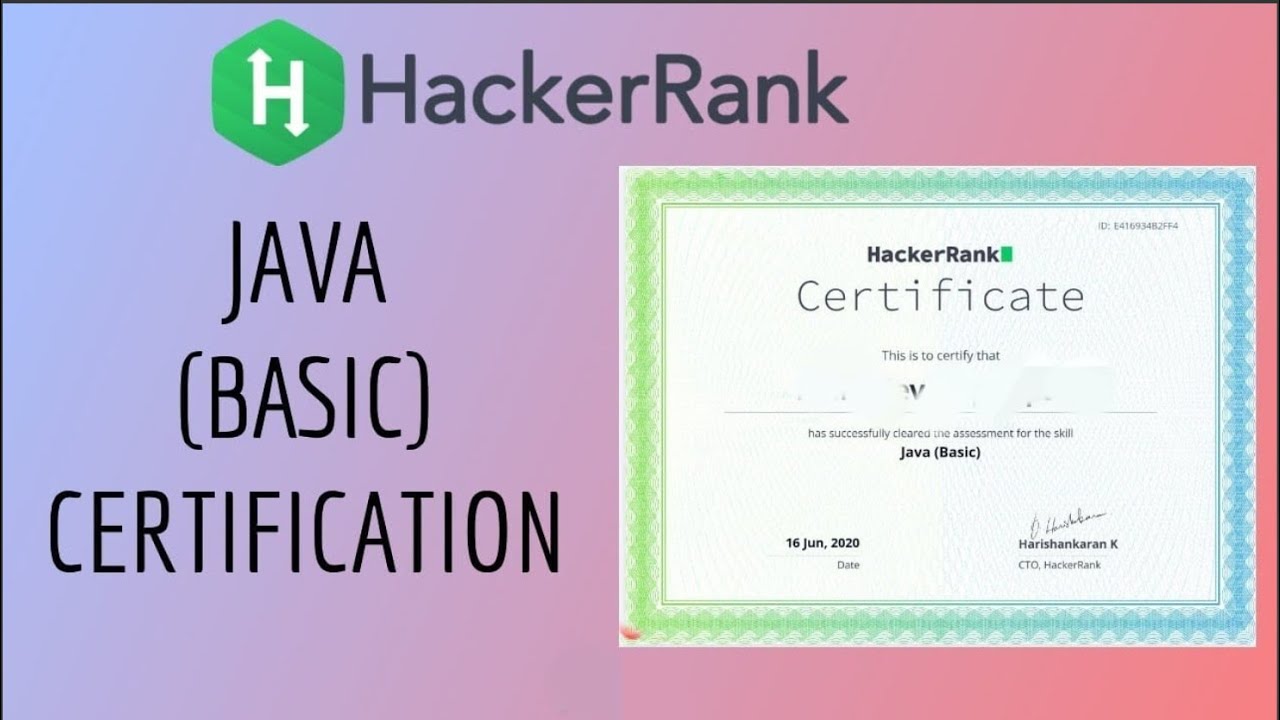 HackerRank Java (Basic) Certificate Solution