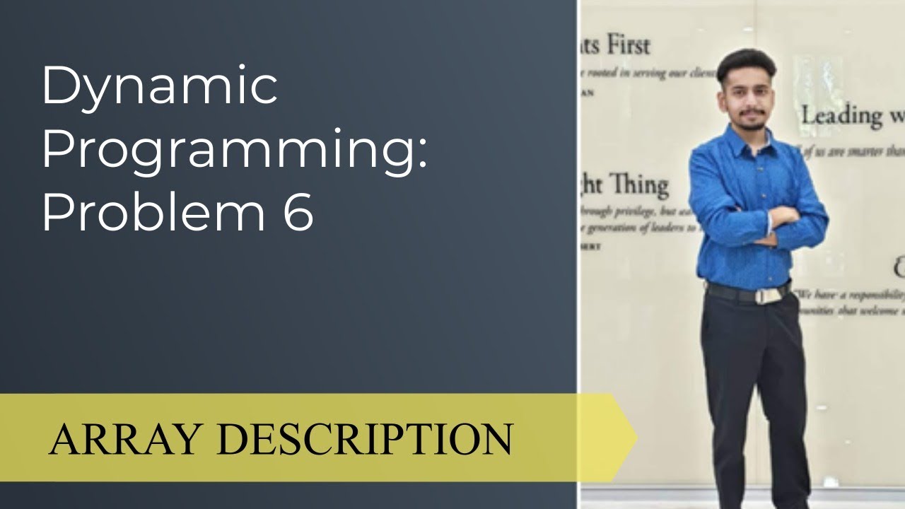 Dynamic Programming : Array Description