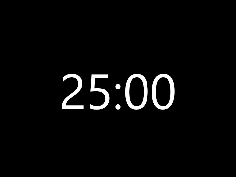 25 Minute Countdown Timer | Perfect for Studying, Workouts, or Breaks