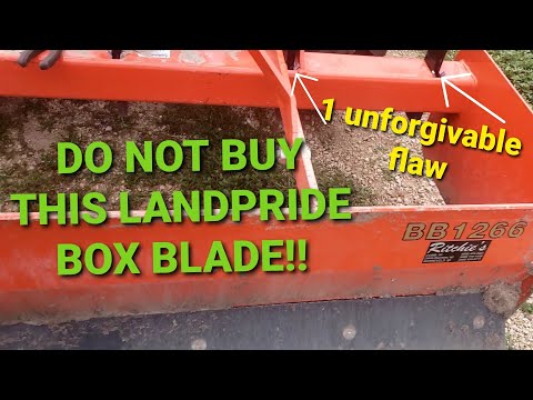 #72 landpride bb1266 box blade FAIL! DO NOT BUY!!