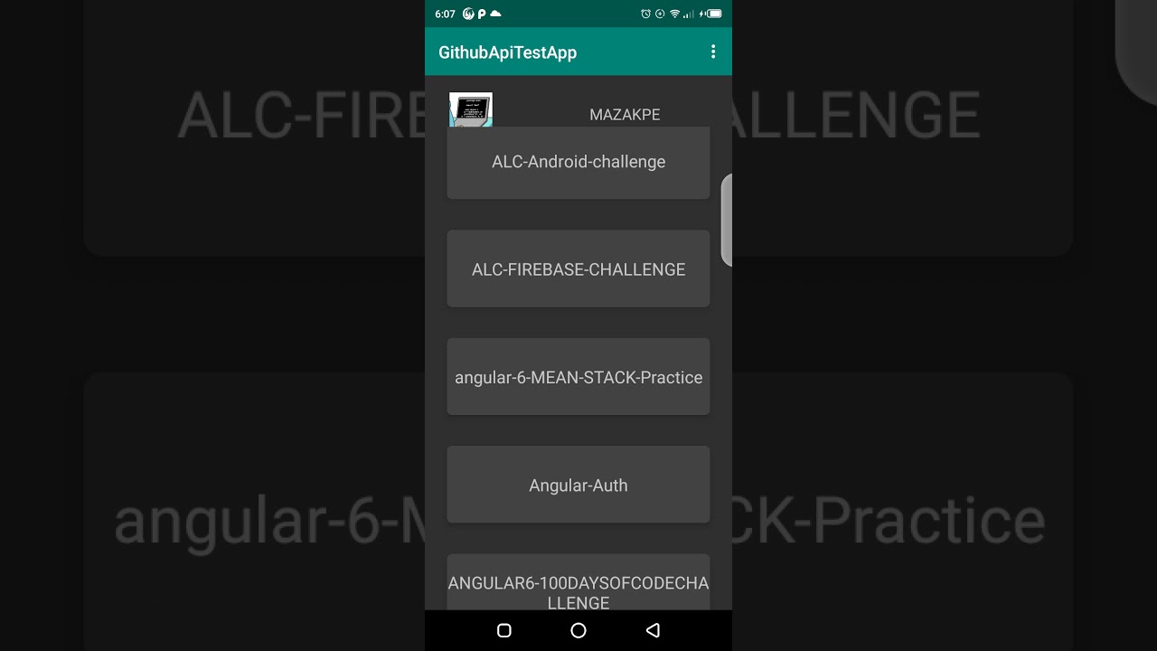 Android Github Test Api
