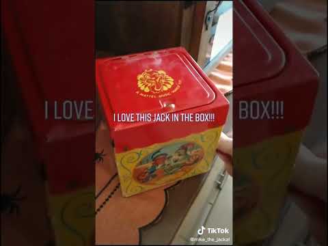 1940's Mattel Clown Jack In A Box (Cardboard, Wooden Knob, Mattel Creations 1947)