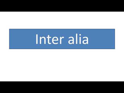 Word of the day : Inter alia