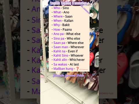 English Tagalog Translation build your Vocabulary Words #educationalvideo #english #translation