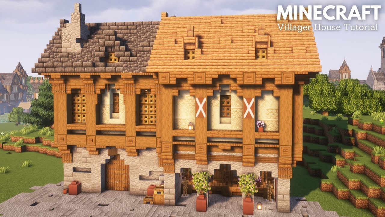 Minecraft: How to build a Medieval Villager House | Minecraft Tutorial ...