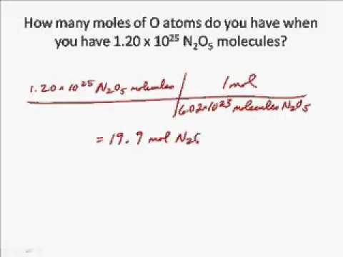 Moles with compounds and formula units