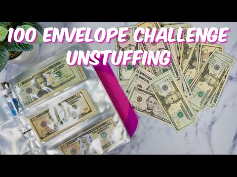 UNSTUFFING THE 100 ENVELOPE SAVINGS CHALLENGE BINDER | CASH STUFFING MY SINKING FUNDS | MONEY COUNT