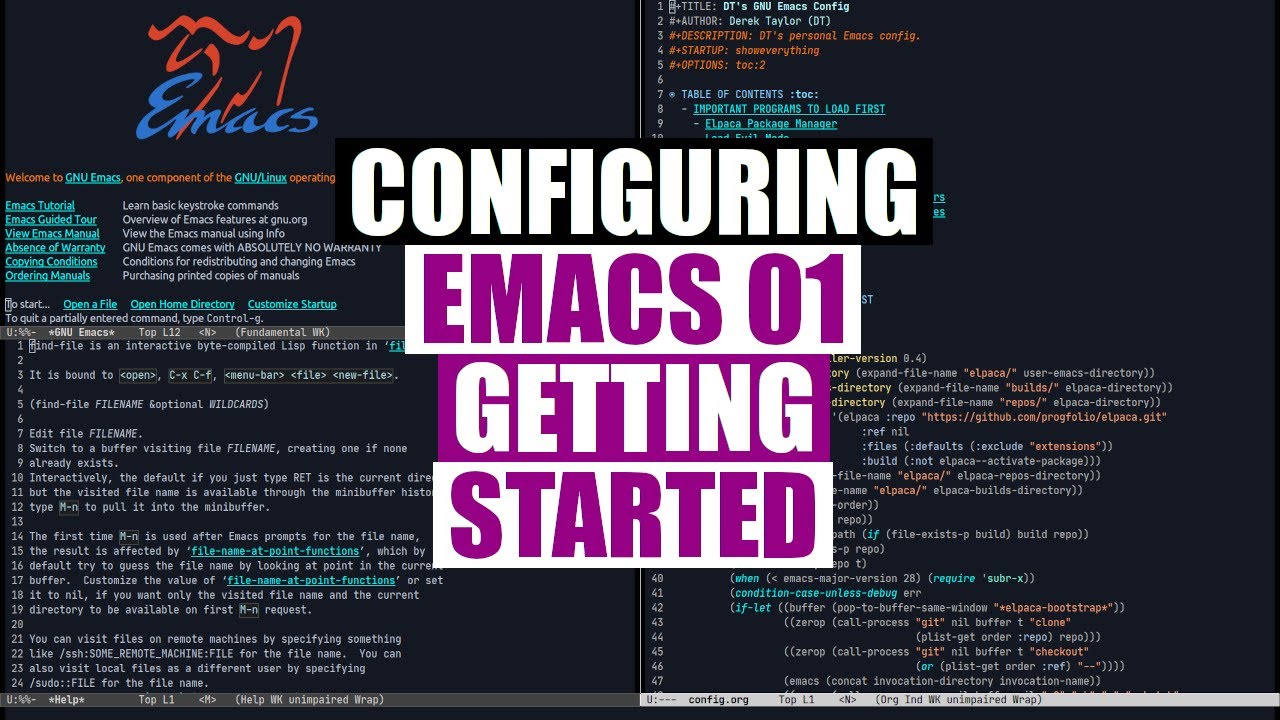 A New Beginning With GNU Emacs - Configuring Emacs 01