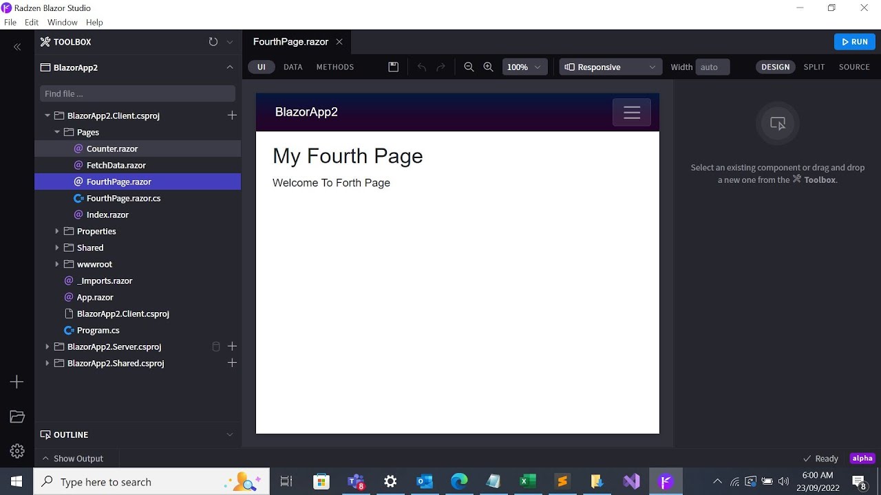 Open And Edit Existing Blazor Project In Radzen Blazor Studio - Radzen Blazor Studio - Radzen