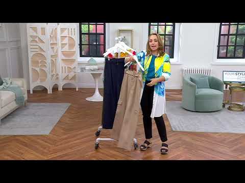 Studio Park x Amy Stran Lyocell Twill Belted Crop Pant on QVC