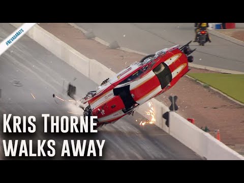 Kris Thorne walks away from spectacular crash