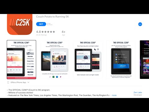 C25K — Couch Potato to Running 5K — App Tour