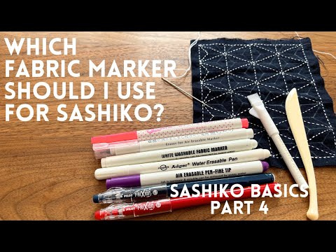 Which fabric marker should I use for drawing Sashiko patterns? Sashiko basics series Part 4