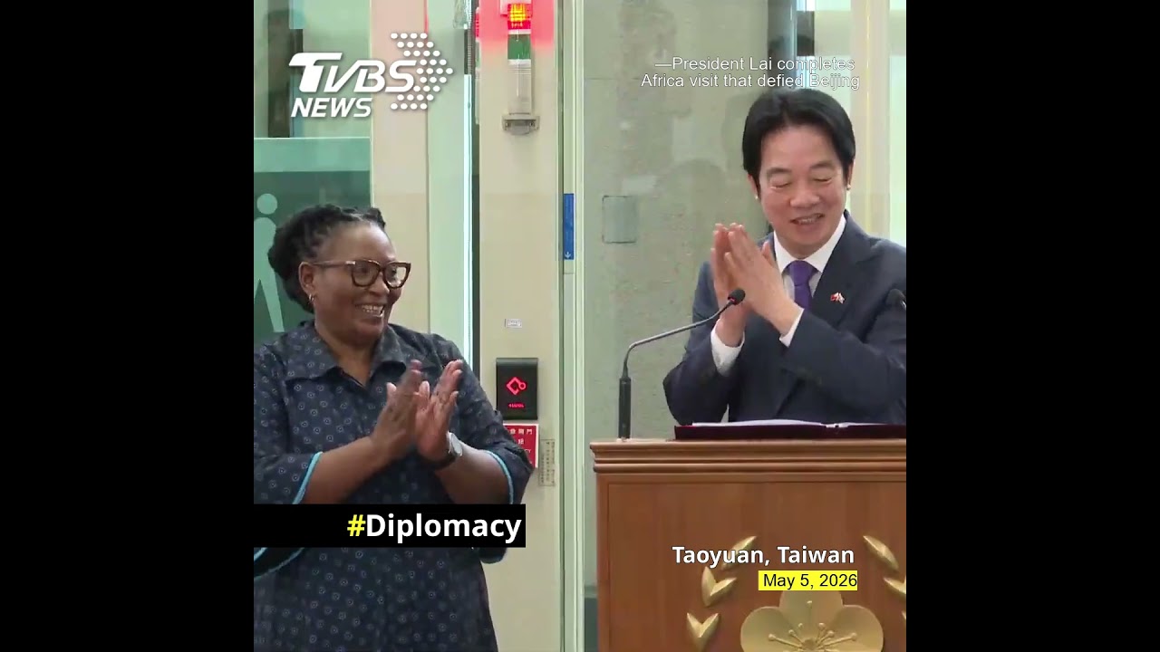 Taiwan President Lai Ching-te returns home after circumventing China #賴清德 #史瓦帝尼 #SHORTS