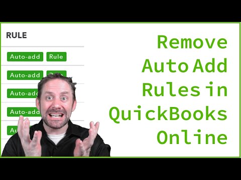 How to Remove Auto Add Rules in QuickBooks Online
