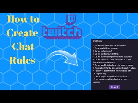 How to add Twitch Chat Rules Simple and Easy Guide!