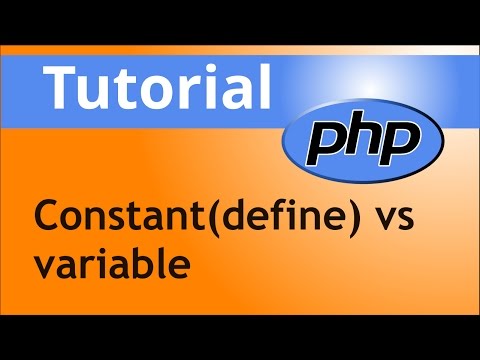 PHP: Constant(define) vs variable