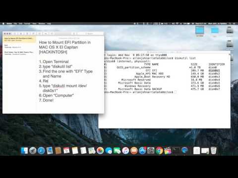 How To Mount EFI Partition in MAC OS X El Capitan [HACKINTOSH]