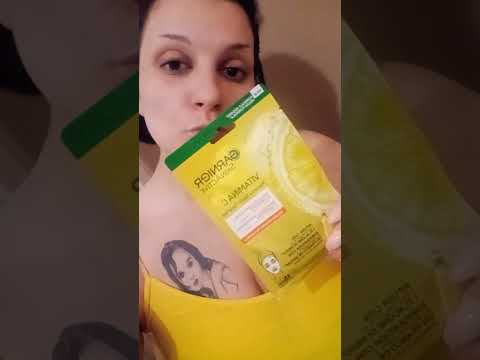 maschera viso Garnier vitamina C illuminante 💛🍋