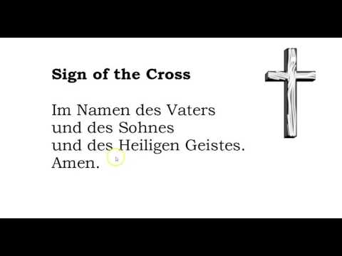 German Grammar: Prayers - The Sign of the Cross in German