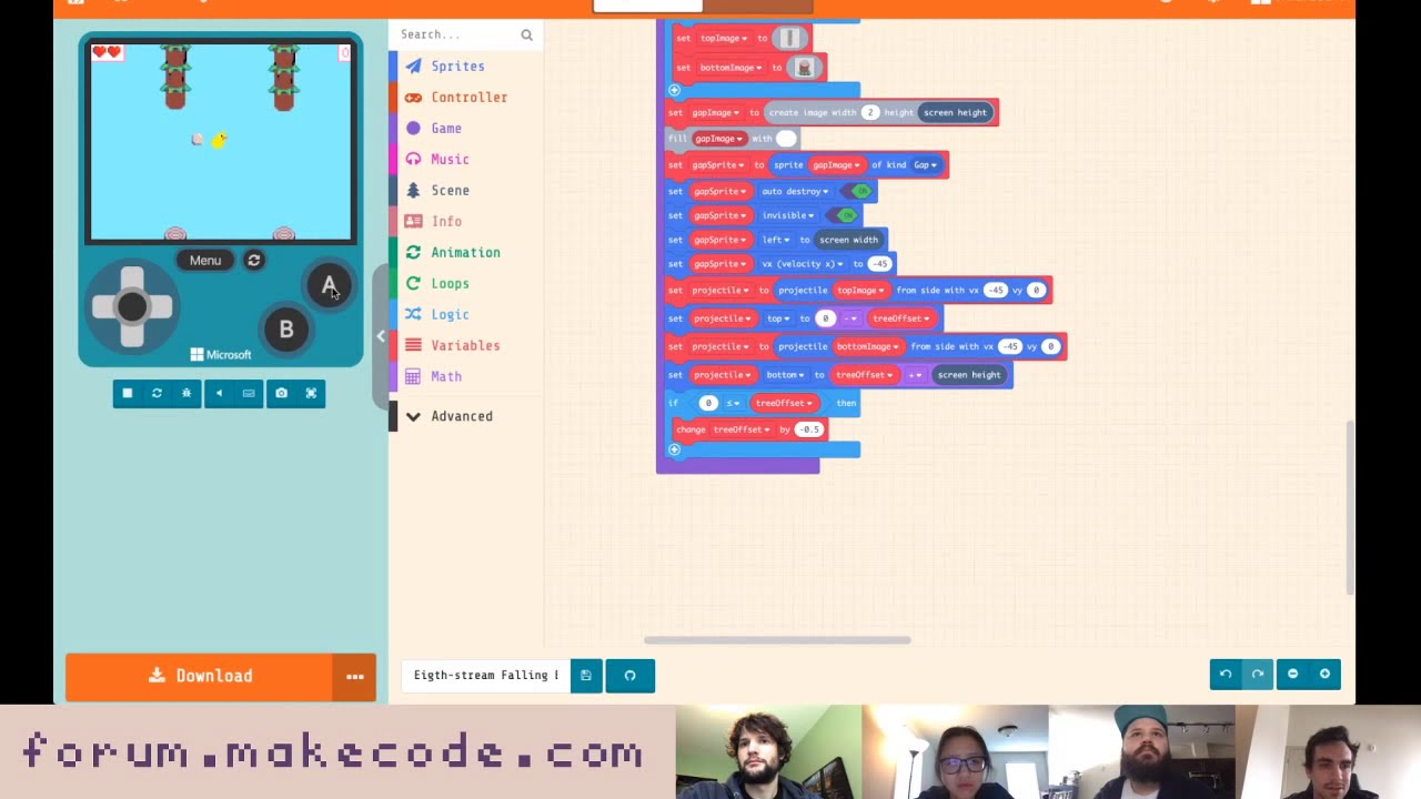 MakeCode Arcade Advanced - Ramping up the difficulty in Falling Bird