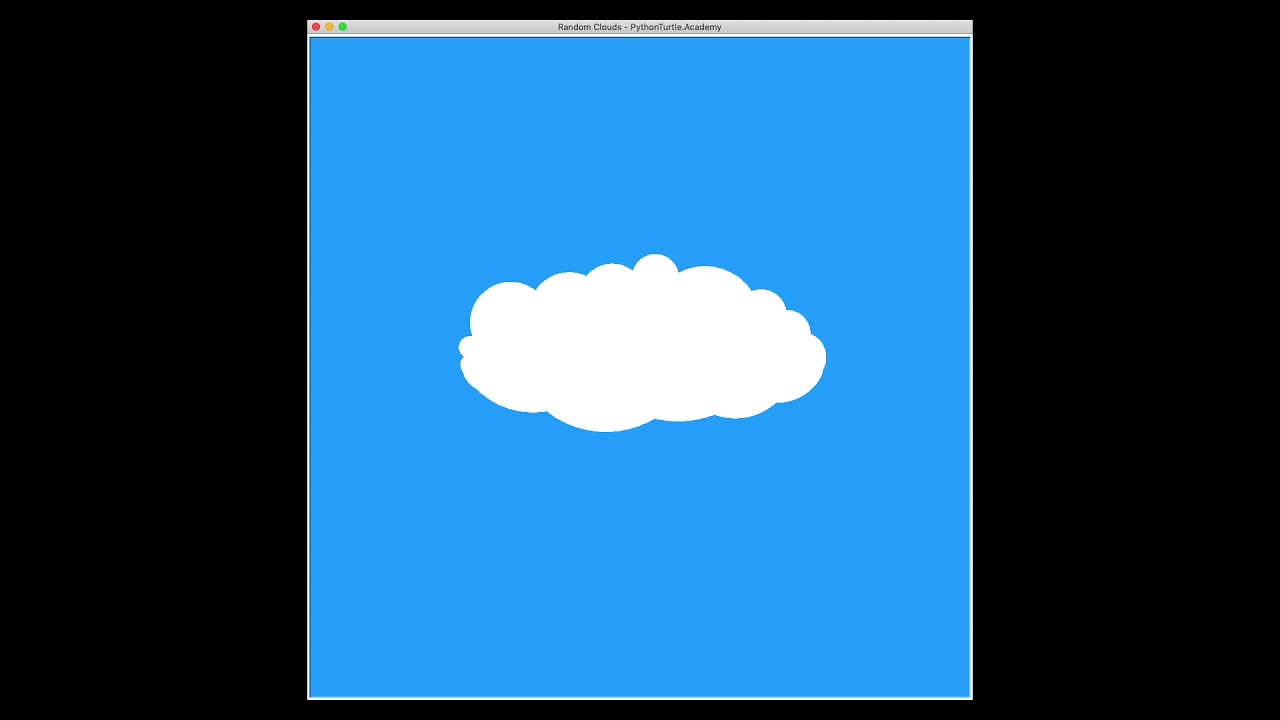Drawing Random Clouds with Python Turtle (Tutorial Available)