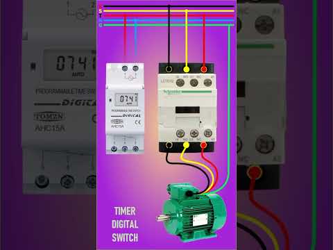 Digital Timer Switch with Contactor #electrical #timerswicth