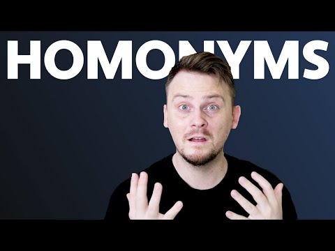 Words that Sound ALMOST the Same and English Homonyms