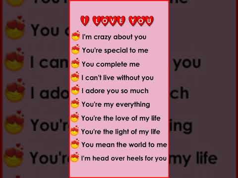 10 Different Ways to Say  "I love you"