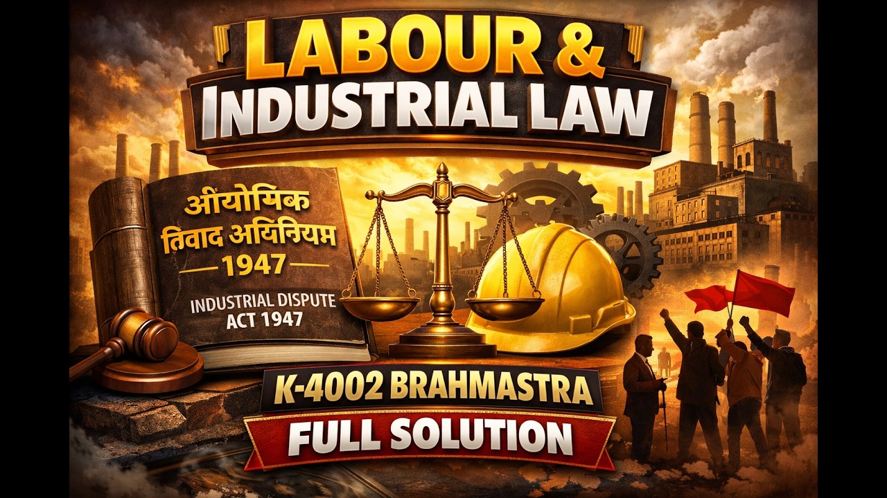 Labour and Industrial law | LLB 4th Sem CCSU Special | Brahmastra Video Full solution
