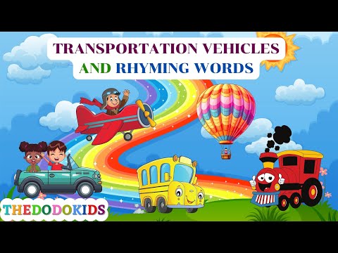Fun Transportation Vehicles Names & Rhyming Words for Kindergarten