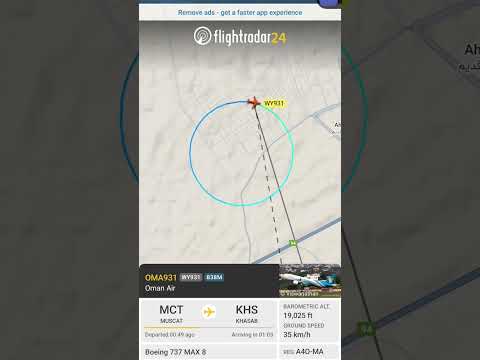 Oman Air Flight 931: Maked a perfect circle path