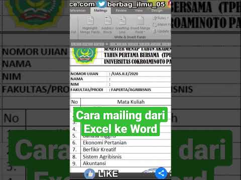 Cara mailings dari Excel ke Word #shorts #tutorial #msword #excel #mailing #yearofyou