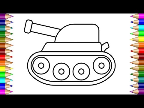 How to Draw a Tank Coloring Pages for Kids and Drawing for Kids