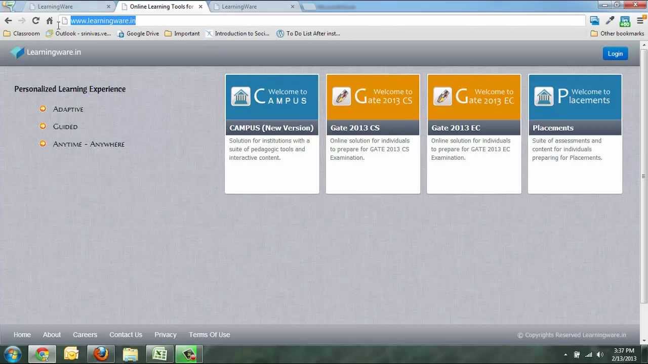 Login and Registration on Learningware-Video 1