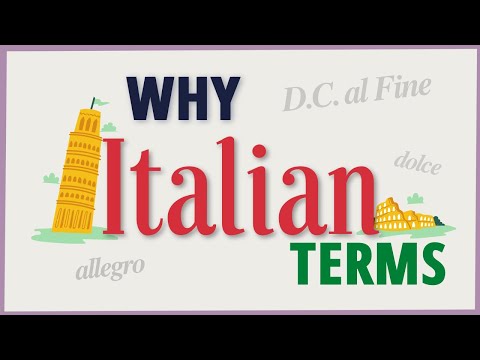 Why are musical terms written in Italian?