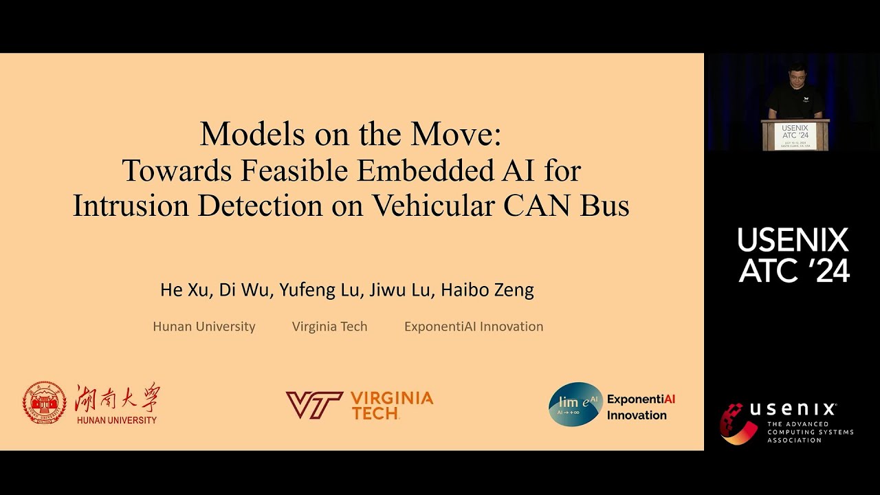 USENIX ATC '24 - Models on the Move: Towards Feasible Embedded AI for Intrusion Detection on...