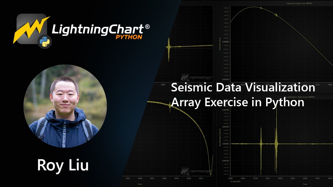 Seismic Data Visualization Array Exercise in Python #pythonprojects | LightningChart Python