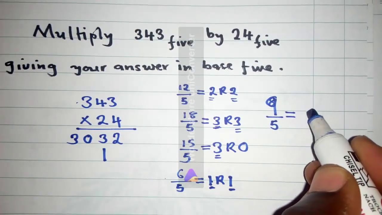 G9 Number base system  Multiplication of base five numbers