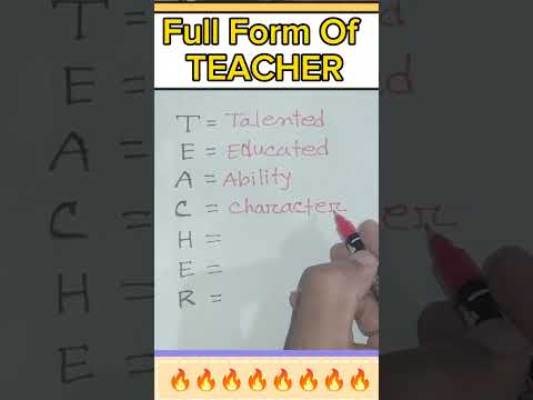 Full Form Of Teacher #TeacherAcronym #DecodingTEACHER